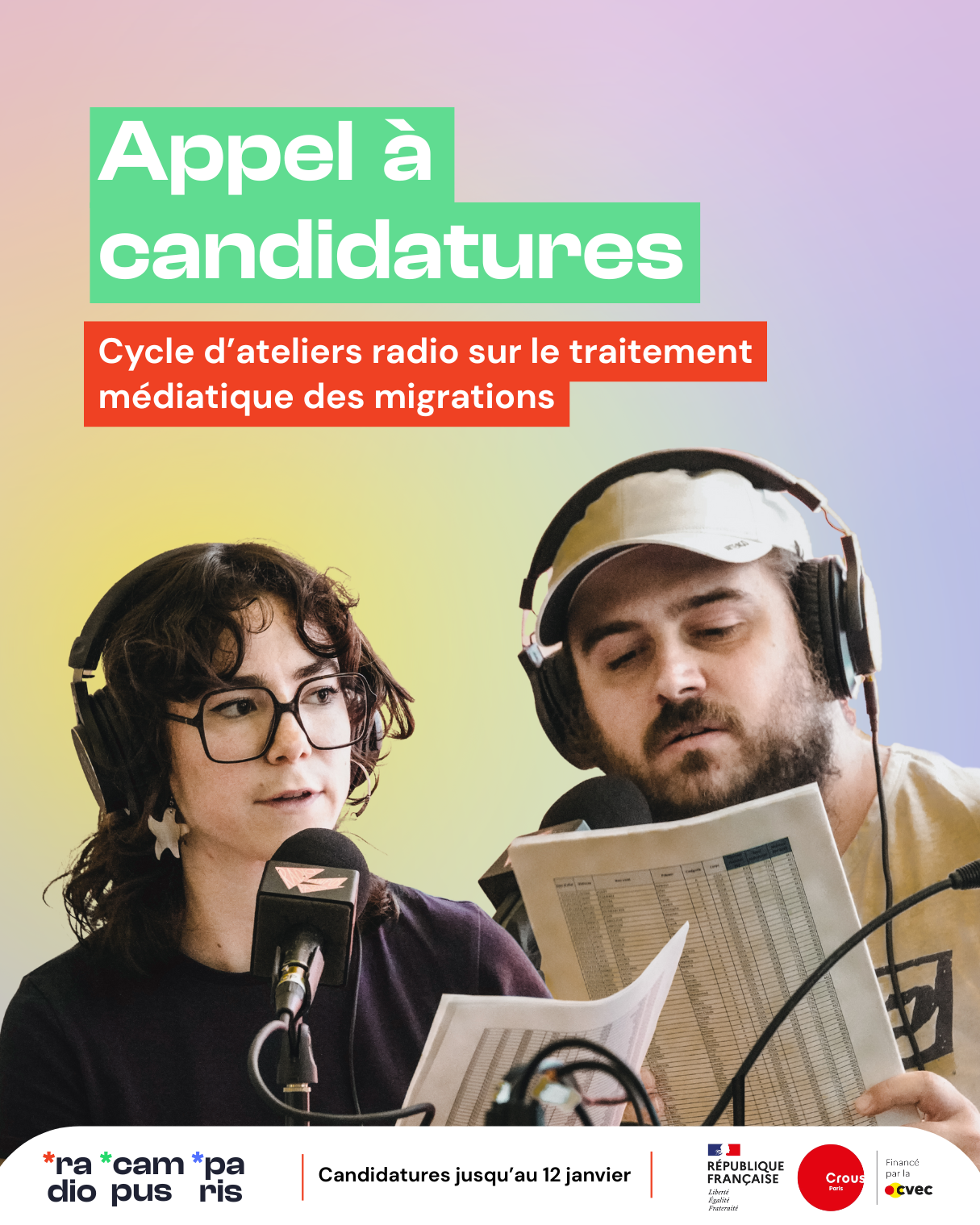 Appel à candidatures : médias et migrations - Radio Campus Paris